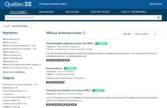 Nouvelle métadonnée « géospatial » – Données Québec